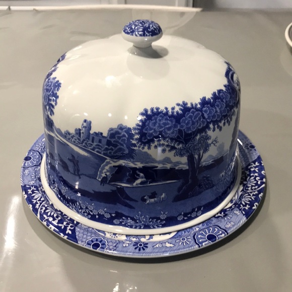 Spode | Dining | Spode Blue And White 1 Cheesecake Plate Or Dome | Poshmark